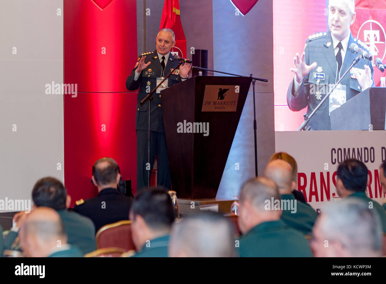 Colombian Army Gen. Alberto Jose Mejia Ferro, commander of the ...