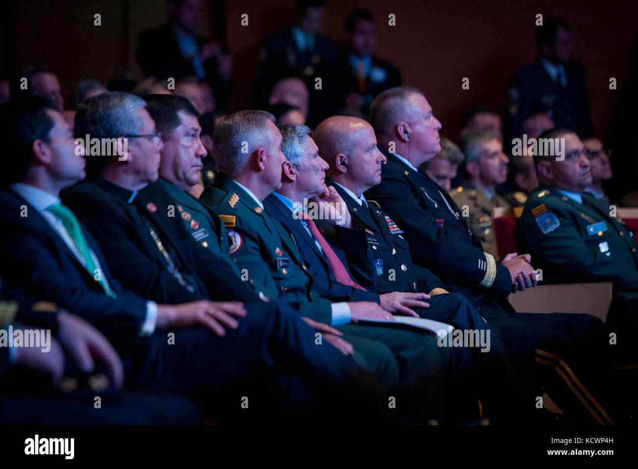 Military leaders sit in attendance at the induction ceremony for the ...