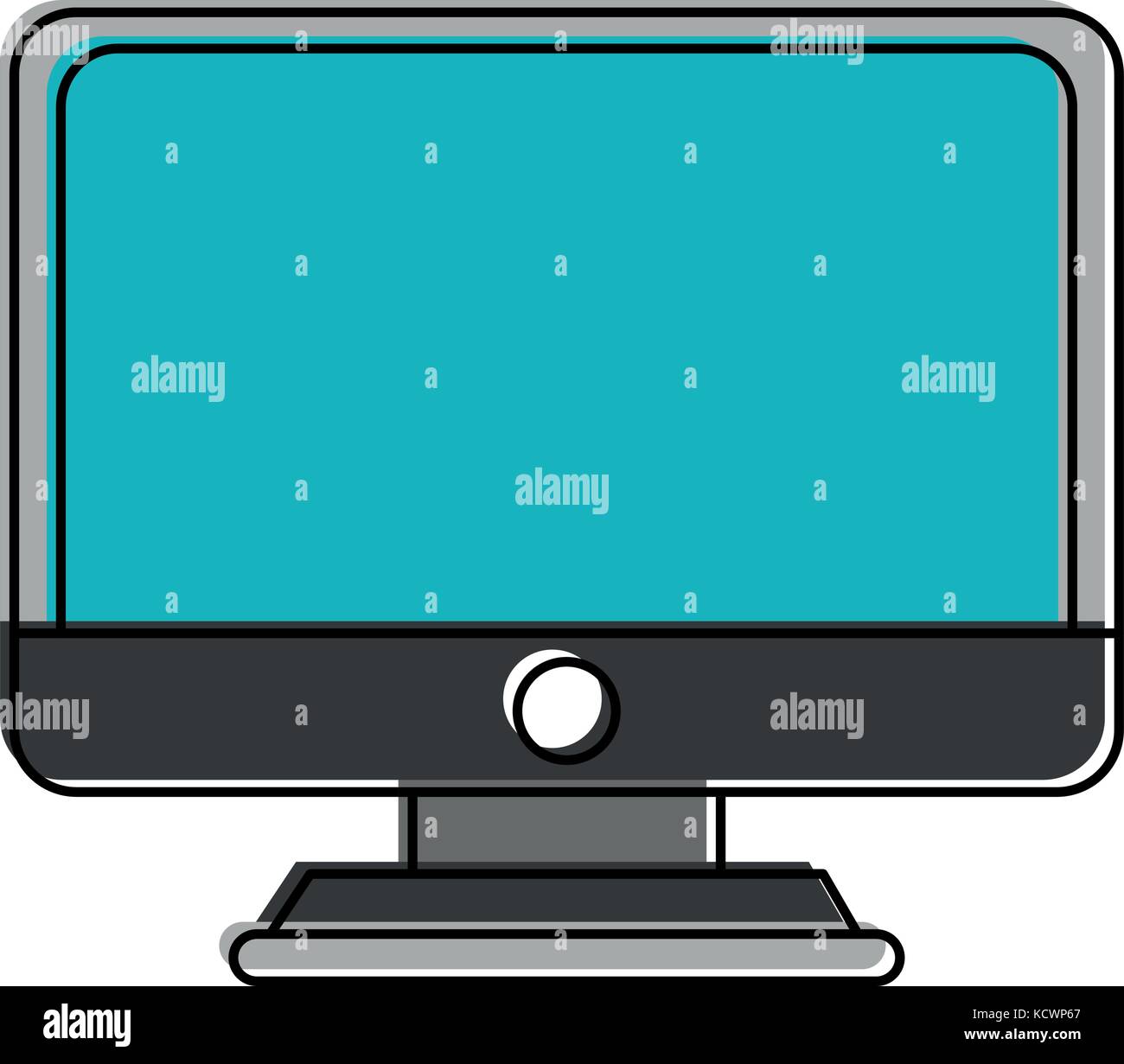 computer monitor with blank screen icon image Stock Vector Image & Art ...
