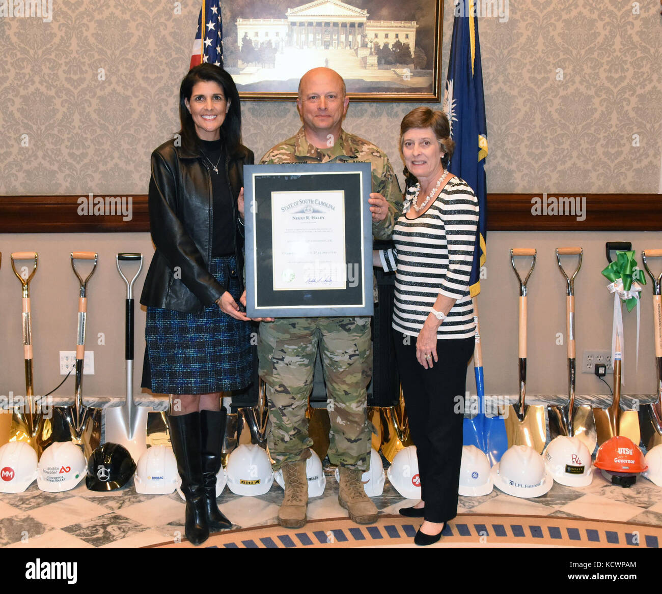 Gov. Nikki Haley, Governor of South Carolina, presented U.S. Army Maj ...