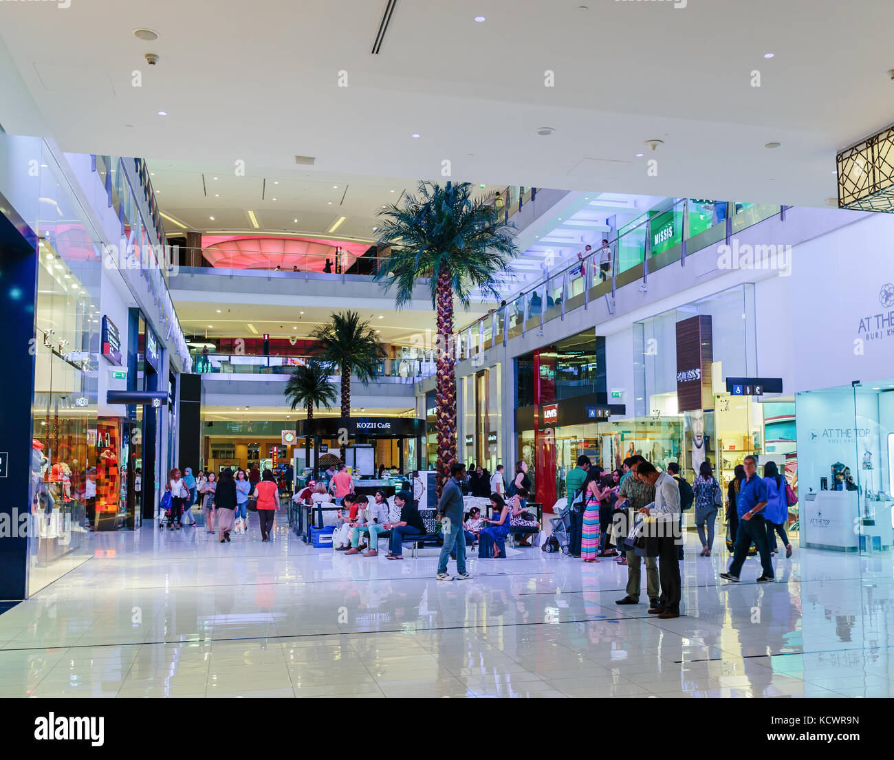 DUBAI, UAE - NOVEMBER 9, 2013: Inside modern luxuty mall . At over 12 ...