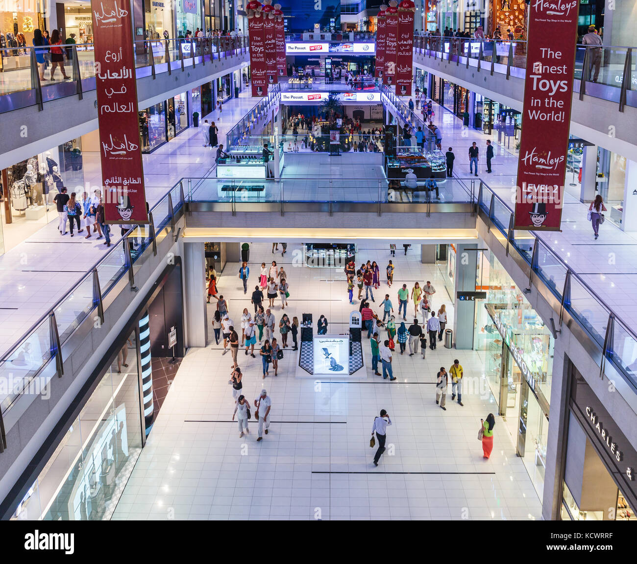 DUBAI, UAE - NOVEMBER 9, 2013: Inside modern luxuty mall . At over 12 ...