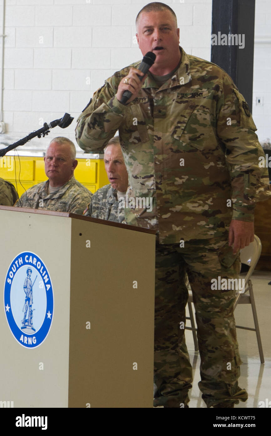 Brig. Gen. Roy McCarty, deputy adjutant general for SCNG, speaks to ...