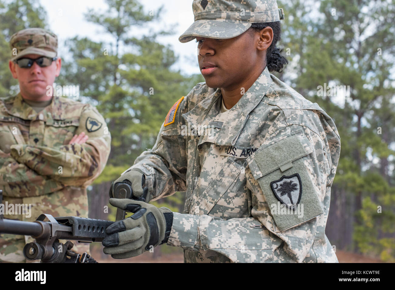 U.S. Army Spc. Valetta Burgess, 59th Aviation Troop Command, South ...