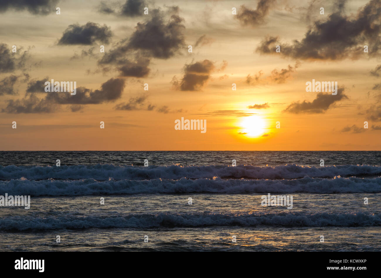 Beach Sun Set Stock Photo - Alamy