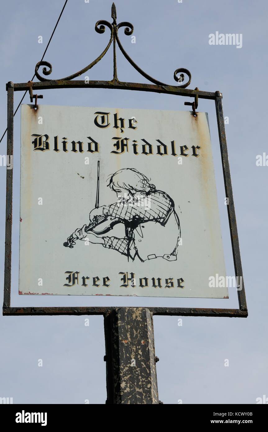 The Blind Fiddler, Anstey, Hertfordshire, a reminder of the legend of ...