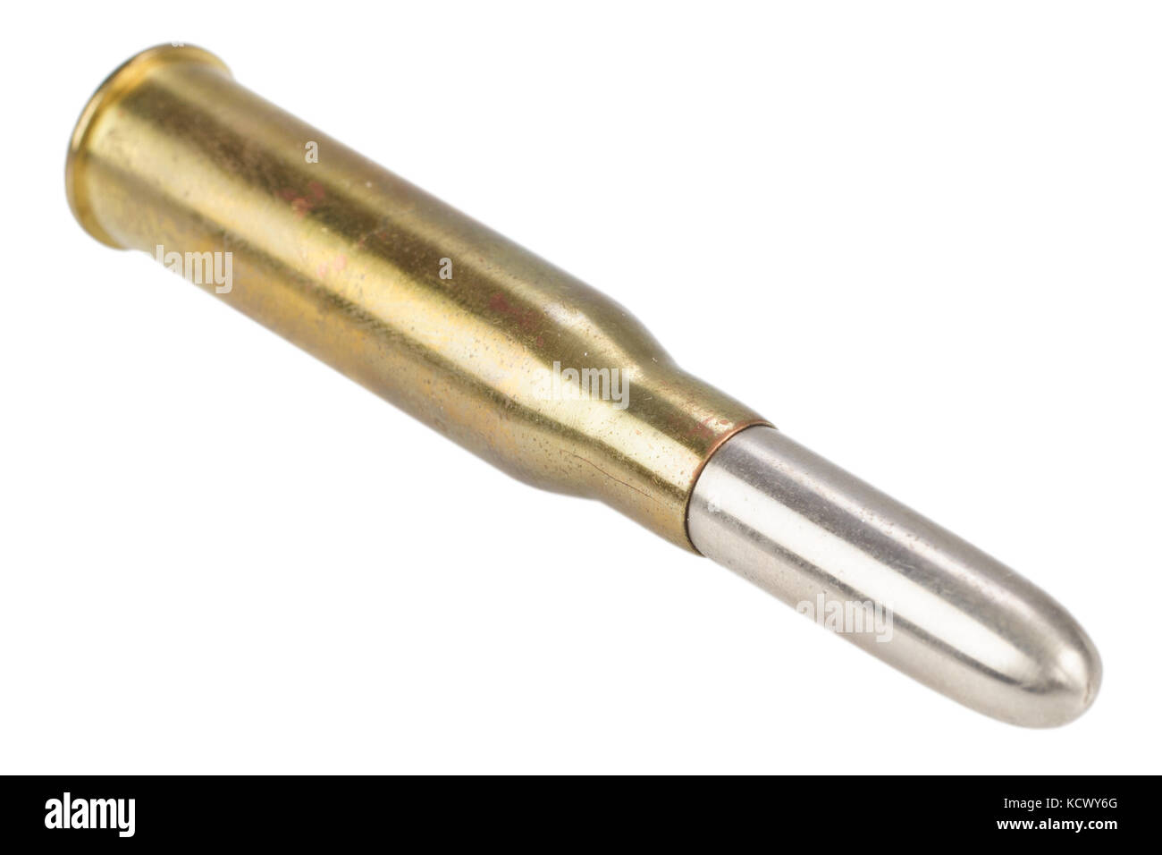 7.62 cartridge isolated on white background Stock Photo - Alamy