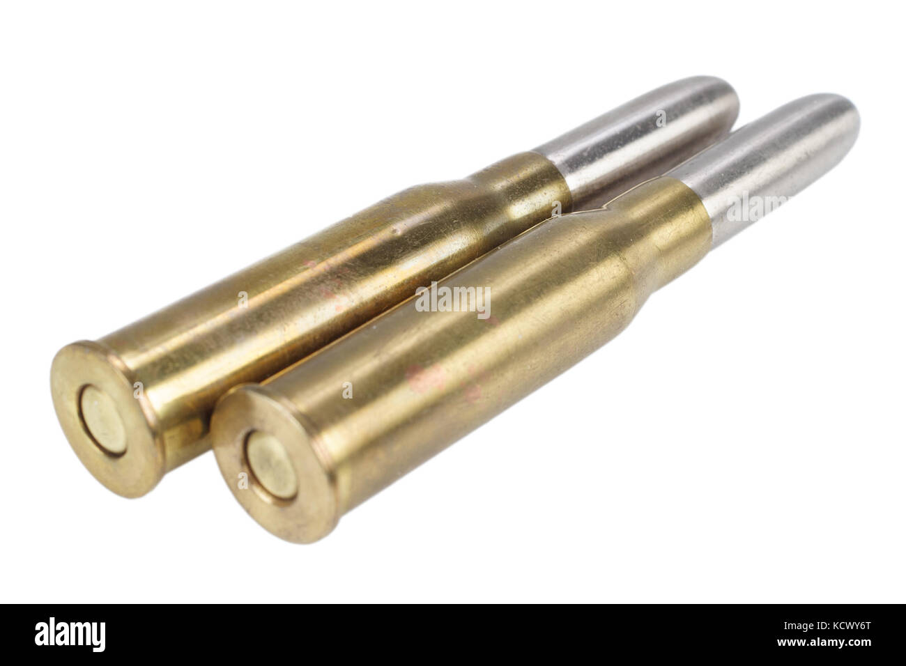 7.62 cartridge isolated on white background Stock Photo - Alamy