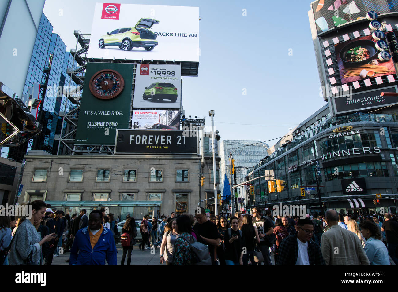 people in Yonge Street Toronto Canada Stock Photo - Alamy