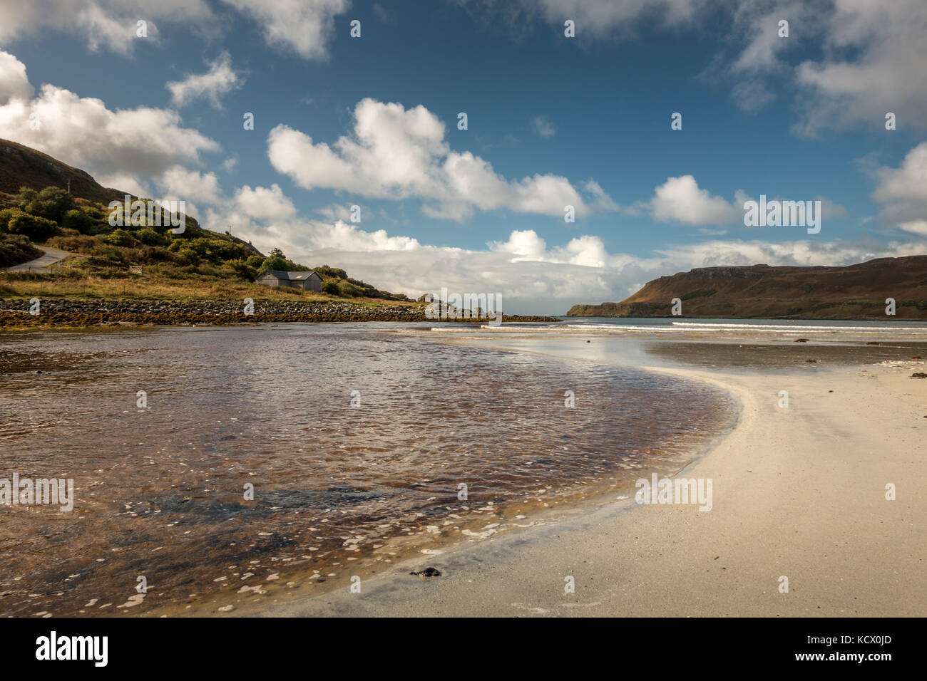 One of the few sandy beaches on Mull - Calgary Bay beach, Isle of Mull ...