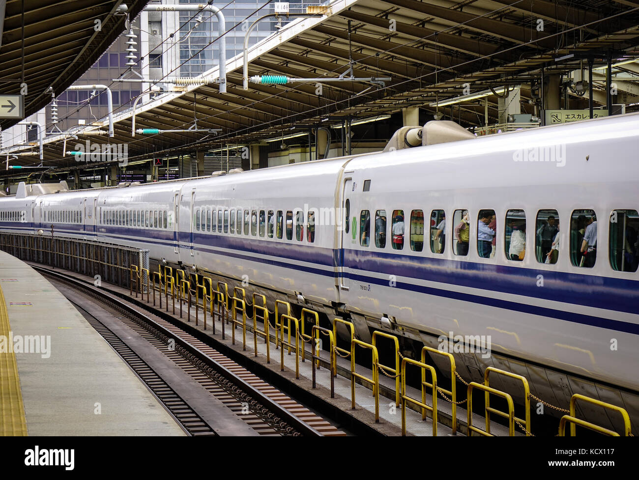 Tokyo, Japan - Sep 30, 2017. A Shinkansen stopping at main station in ...