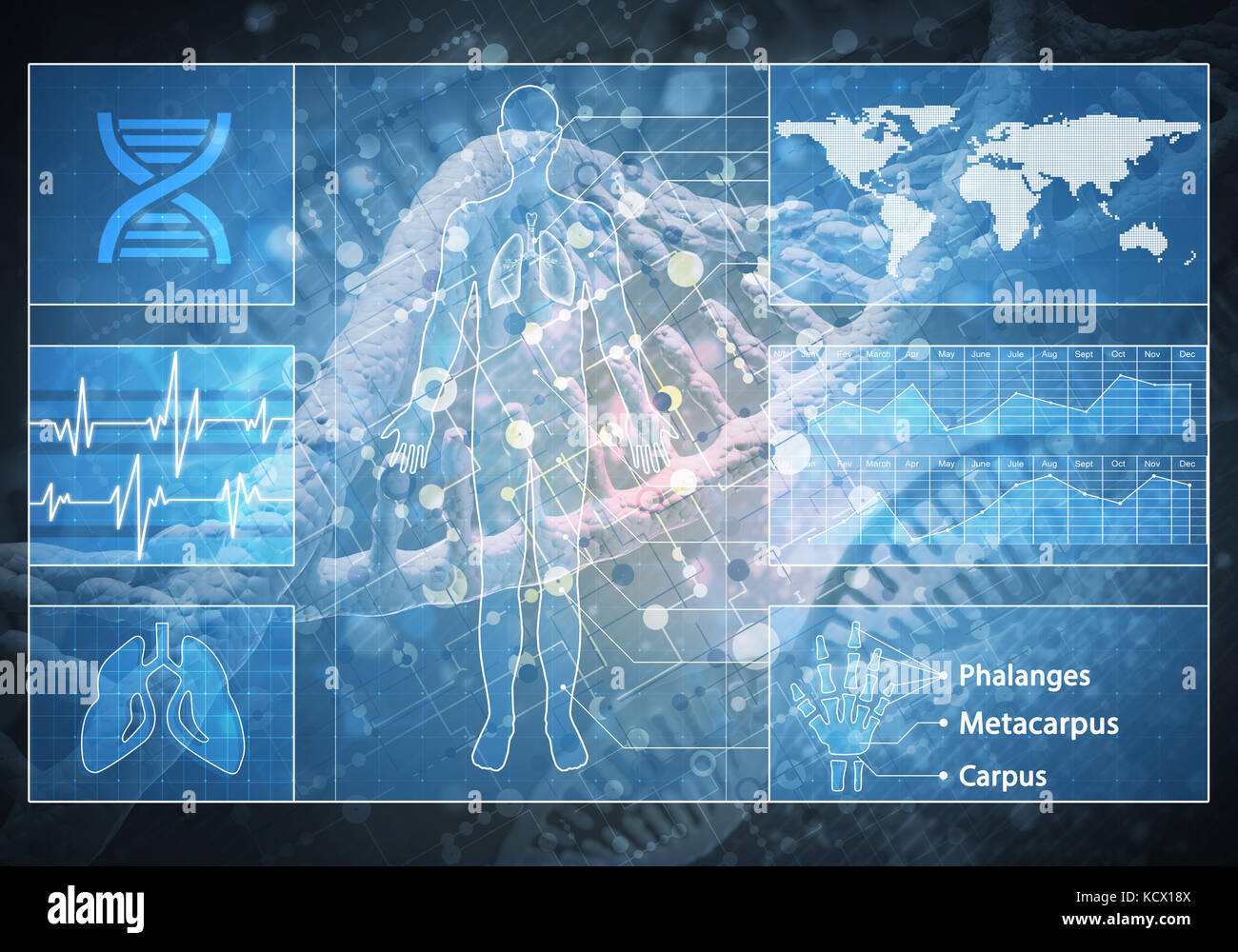 Medicine user interface Stock Photo - Alamy