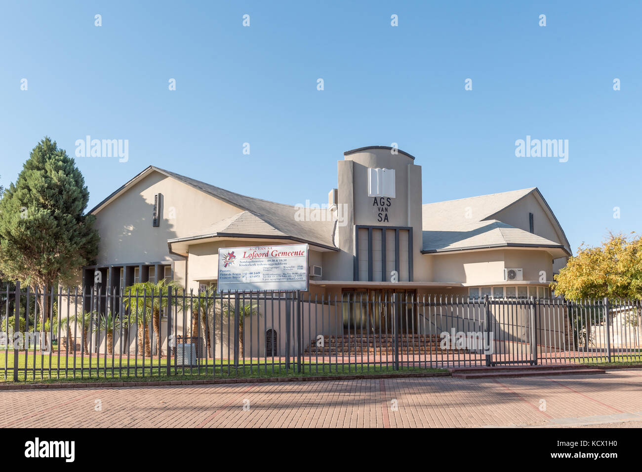 UPINGTON, SOUTH AFRICA - JULY 6, 2017: The Lofoord Church of the ...