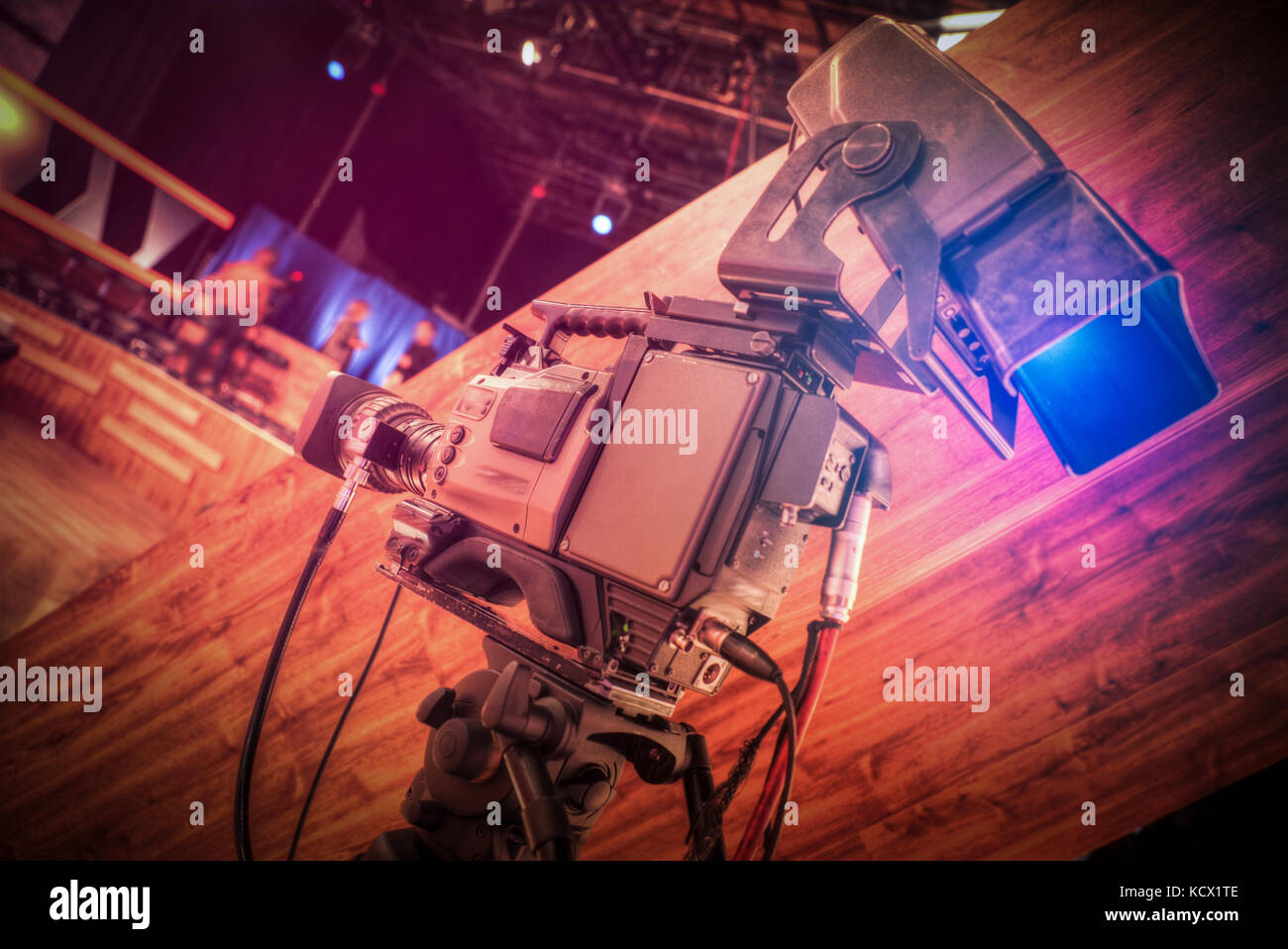 TV camera in recording and live studio Stock Photo - Alamy