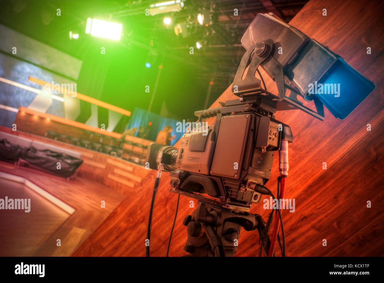 TV camera in recording and live studio Stock Photo - Alamy