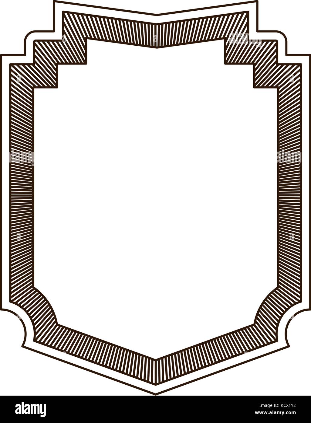 heraldic silhouette decorative emblem border in brown color with ...