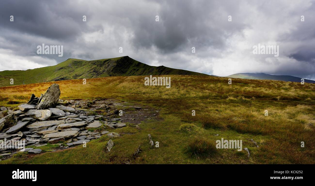Dark clouds over Blencathra Stock Photo - Alamy