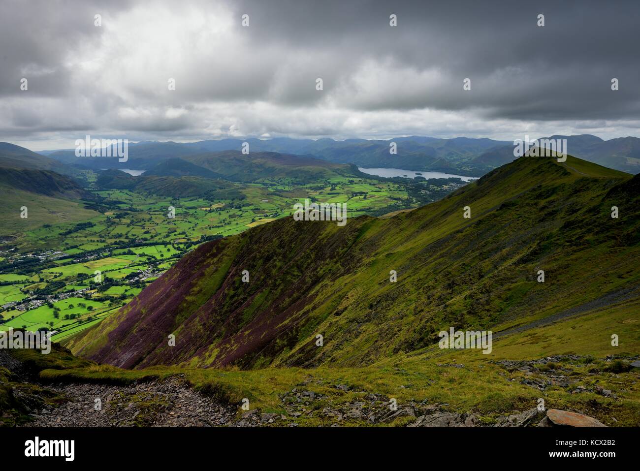 Doddick Fell ridge line above Keswick Stock Photo - Alamy