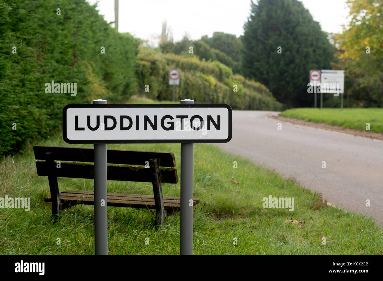 Luddington village sign, Warwickshire, England, UK Stock Photo - Alamy