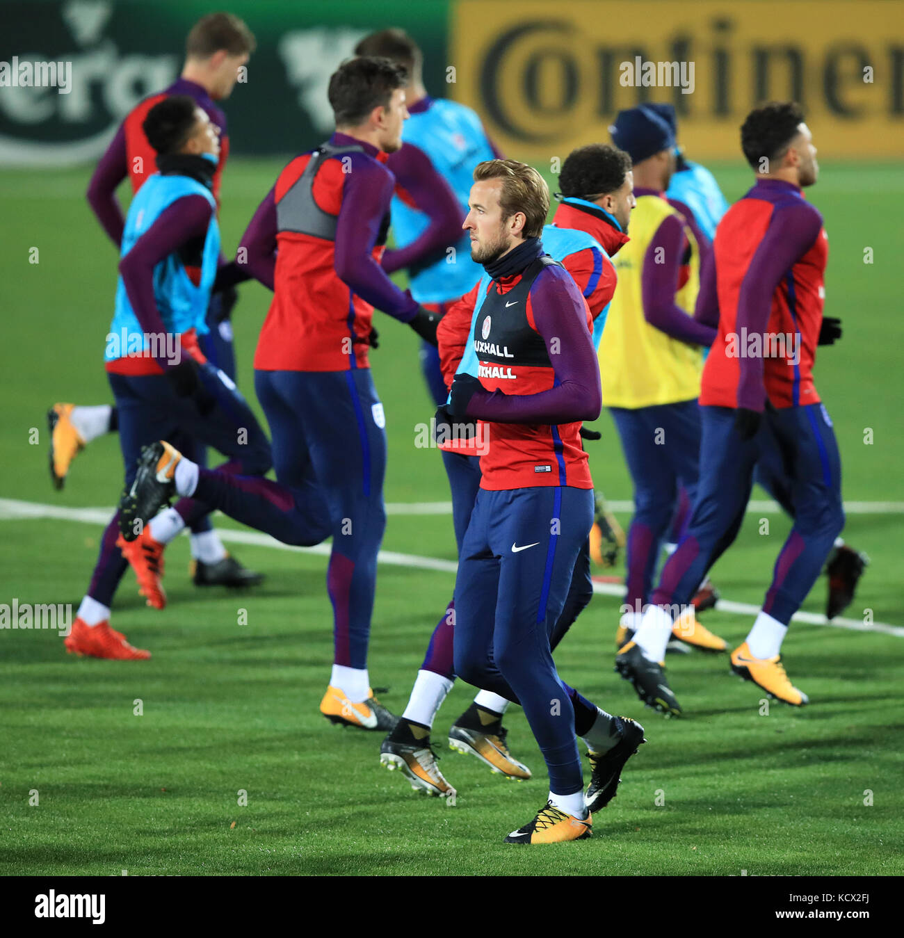 England's Harry Kane during the training session at the LFF Stadium ...