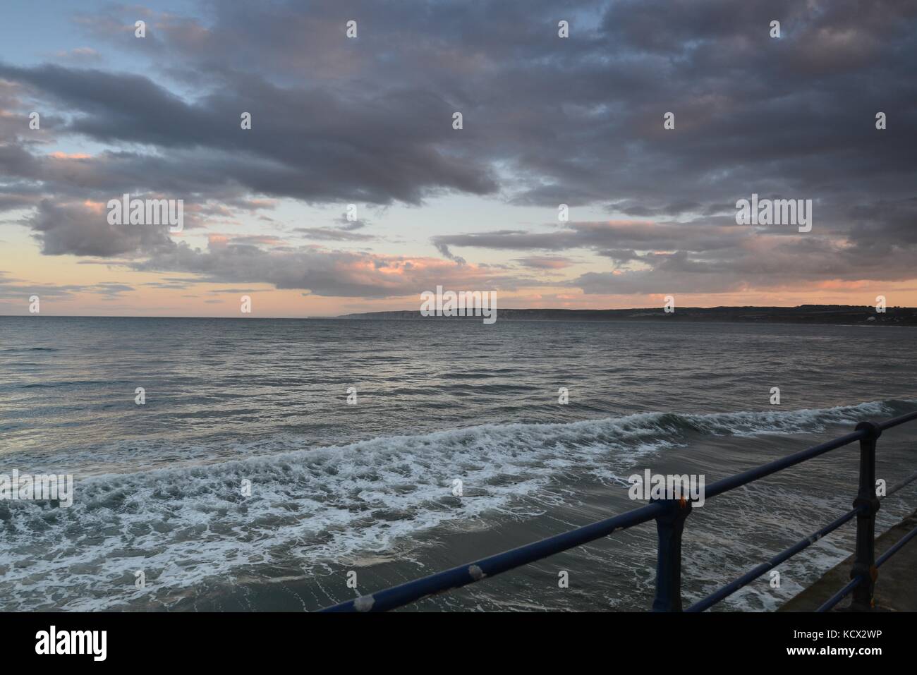 Cloudy evening sky over Filey Bay, North Yorkshire UK Stock Photo - Alamy