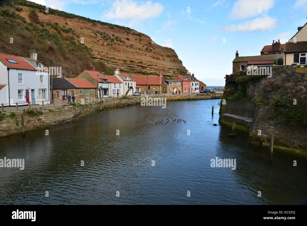 Staithes harbour, Staithes, North Yorkshire coast, UK Stock Photo - Alamy