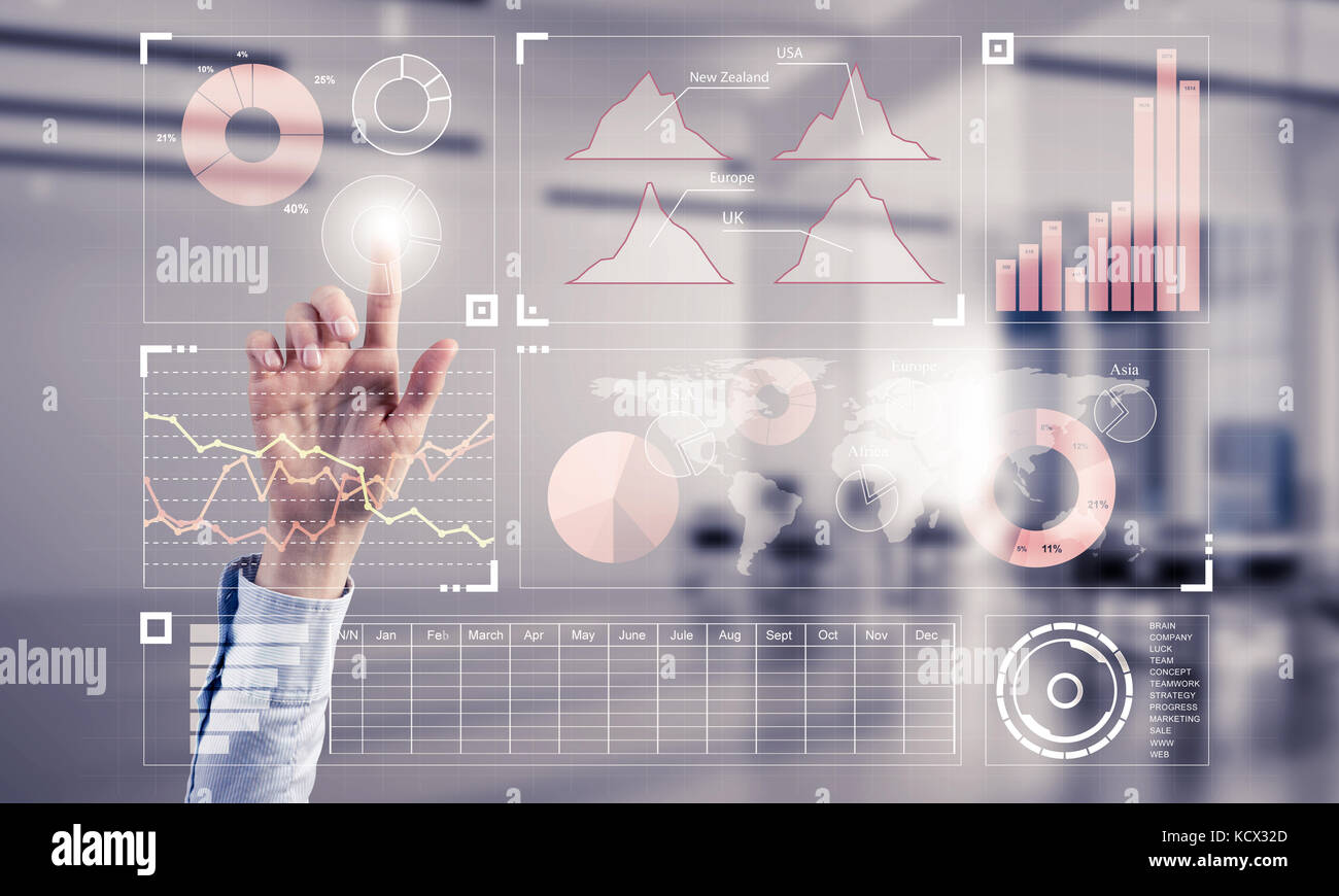 Concept of using modern technologies for business globalization Stock ...