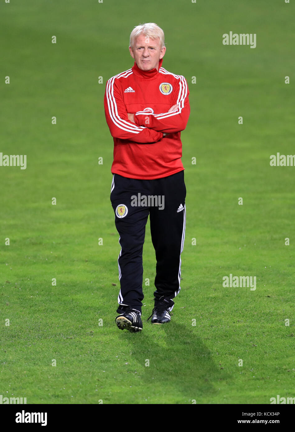 Scotland manager Gordon Strachan during a training session at Stadion ...