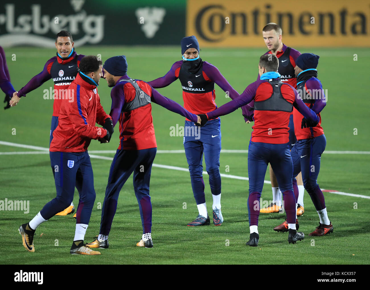 Left to right, England's Jake Livermore, Kyle Walker, Ryan Bertrand ...