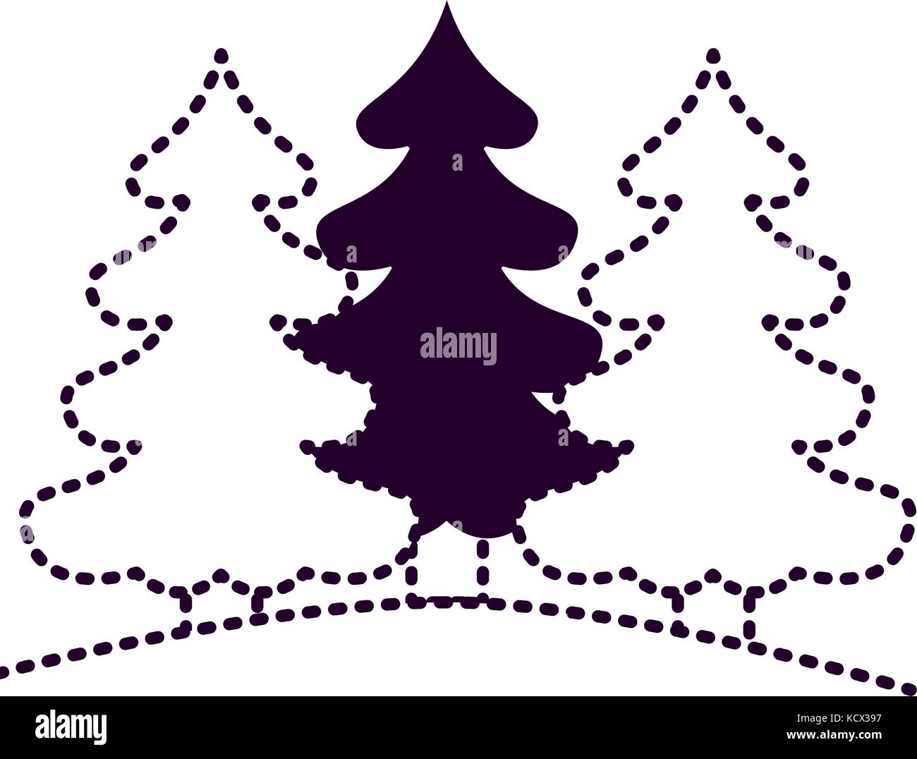 Tree dotted landscape Stock Vector Images - Alamy