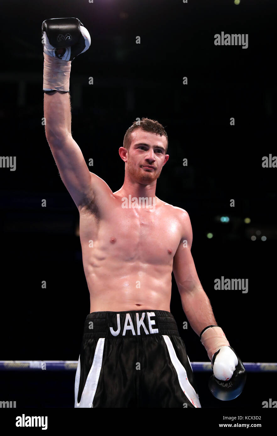 Jake Haigh celebrates beating Anthony Fox during their Light ...