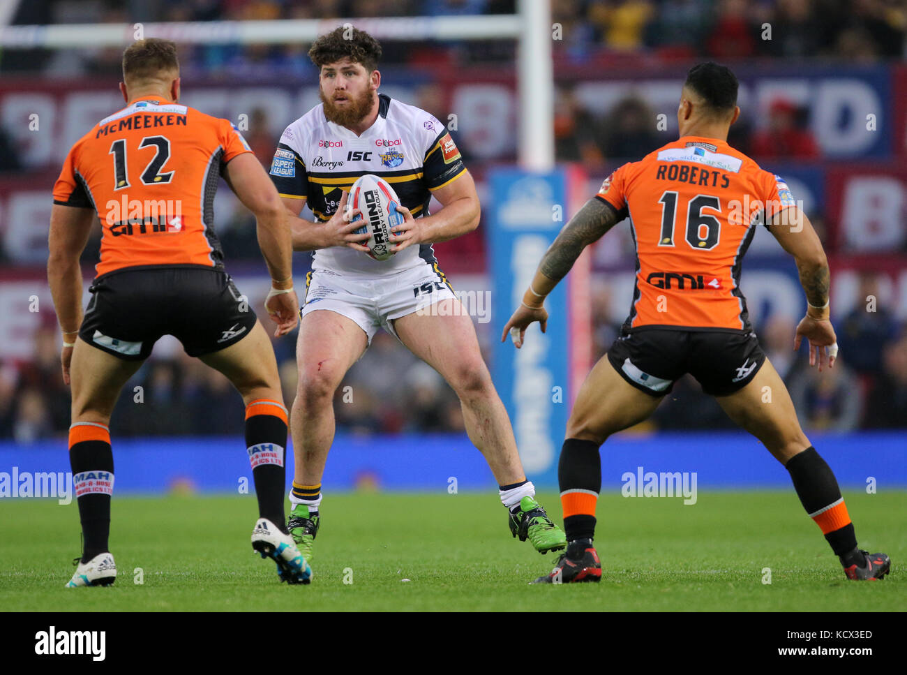 (left-right) Castleford Tigers' Mike McMeeken, Leeds Rhinos' Mitch ...