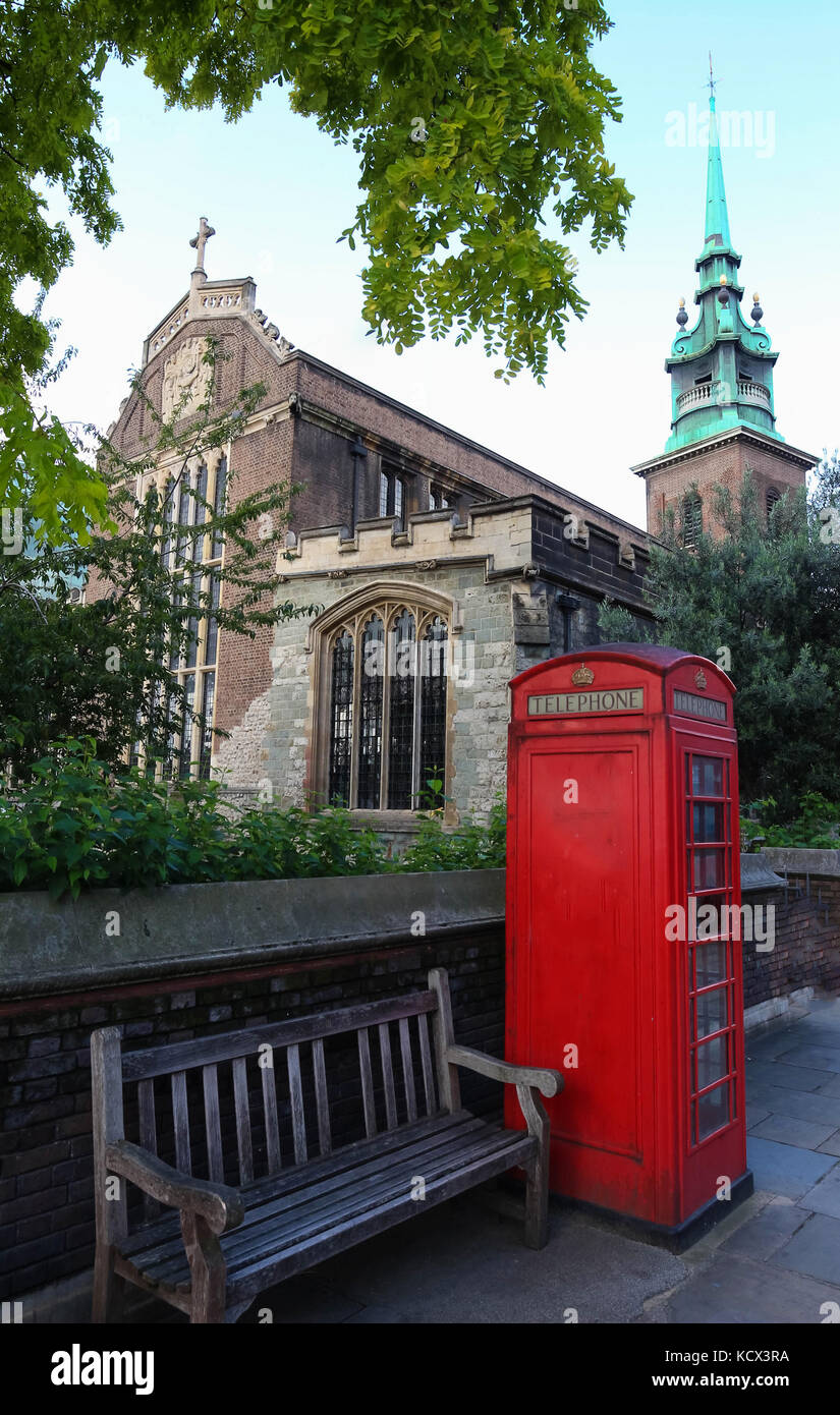 Historic All Hallows-by-the-Tower or St. Mary the Virgin or All Hallows ...