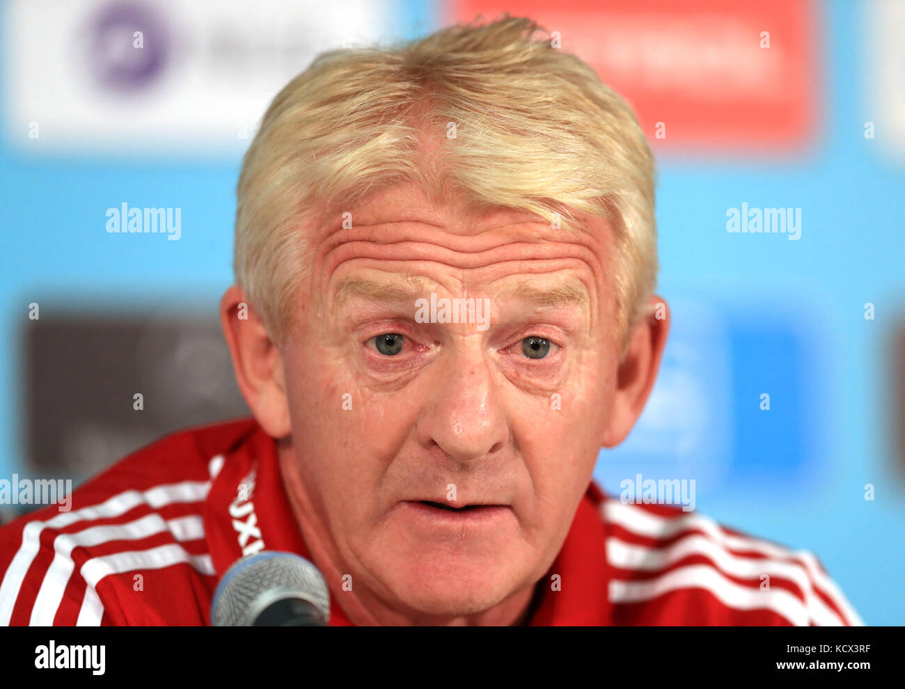 Scotland manager Gordon Strachan during the press conference at Stadion ...