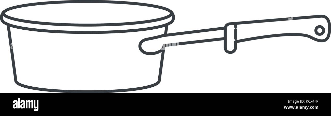 pan with handle monochrome silhouette Stock Vector Image & Art - Alamy