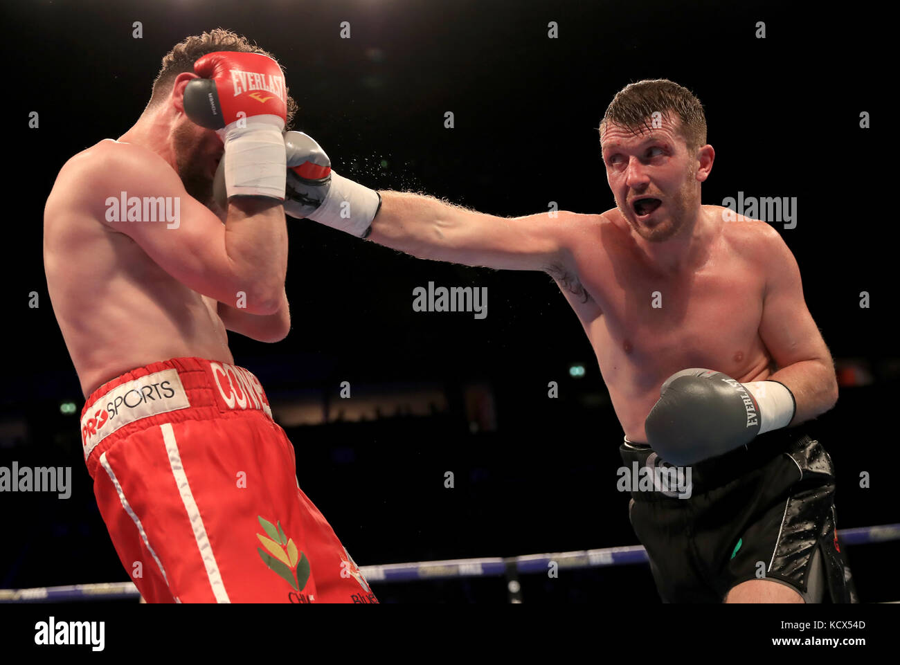 Scott Cardle (right) in action against Lee Connelly during their ...