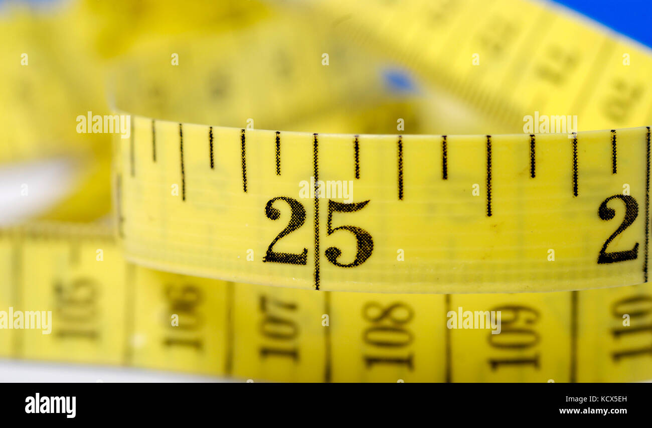 Picture of a Rolled measuring lint , tape Stock Photo - Alamy