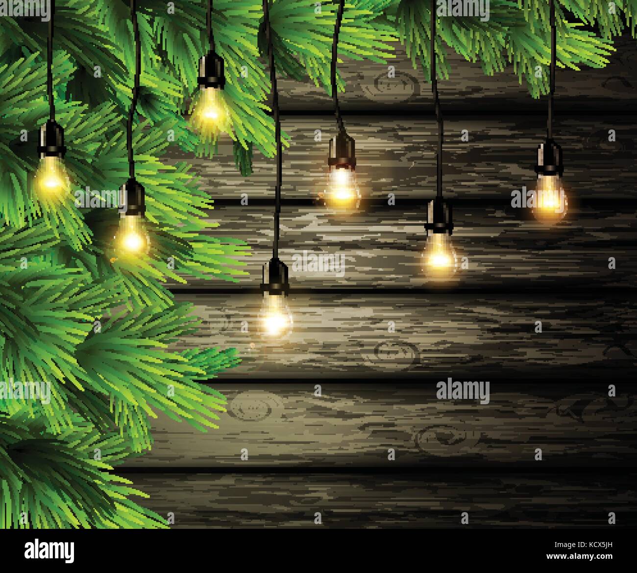 Spruce branches snow cones Stock Vector Images - Alamy