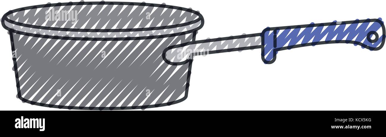 pan with handle colored crayon silhouette Stock Vector Image & Art - Alamy