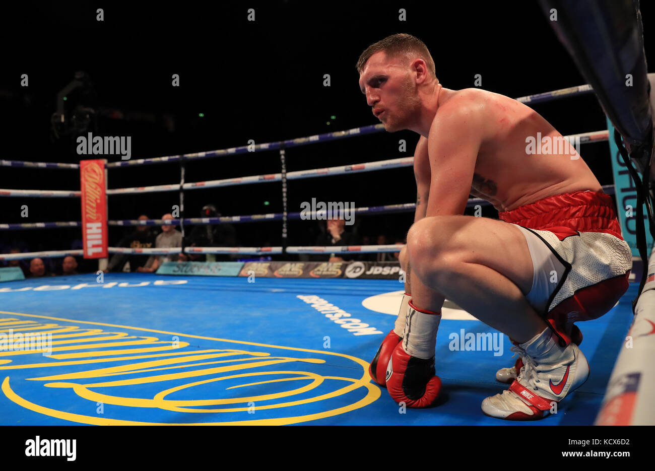 Robbie Barrett during his British Lightweight Championship at ...