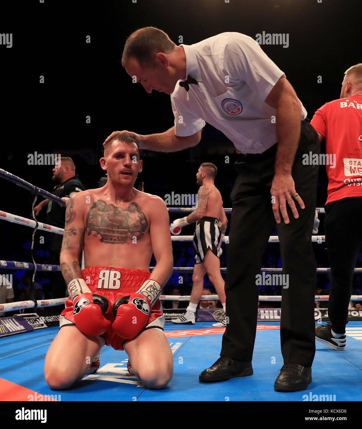 Robbie Barrett after their British Lightweight Championship at ...