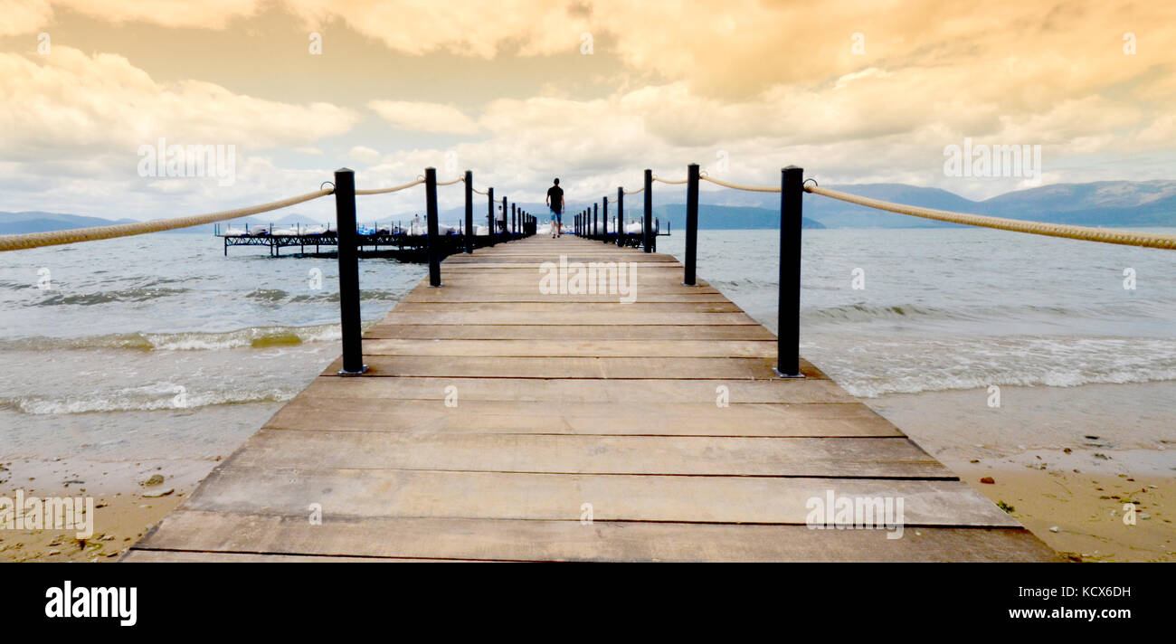 picture of a Beach on a Prespa Lake, Macedonia Stock Photo - Alamy