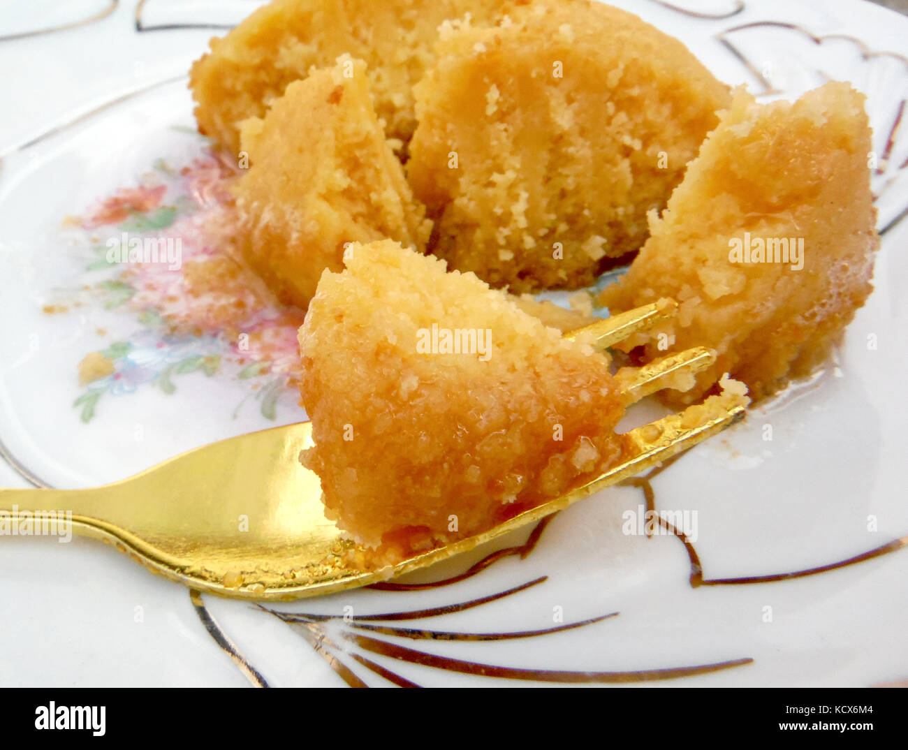 Picture of a Turkish dessert with syrup - Sekerpare Stock Photo - Alamy