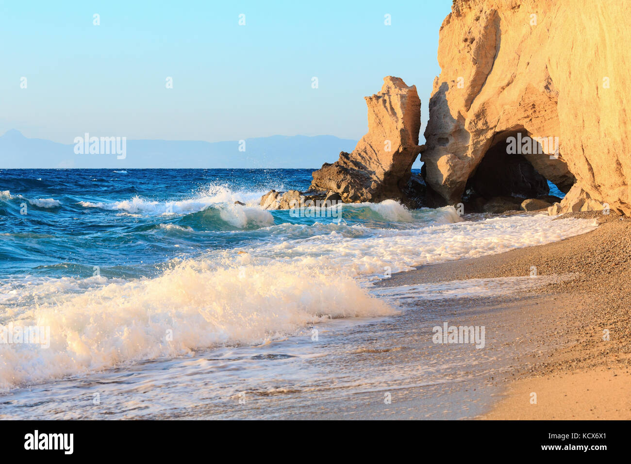 Tropea town beach, Calabria, Italy, Tyrrhenian Sea. People ...