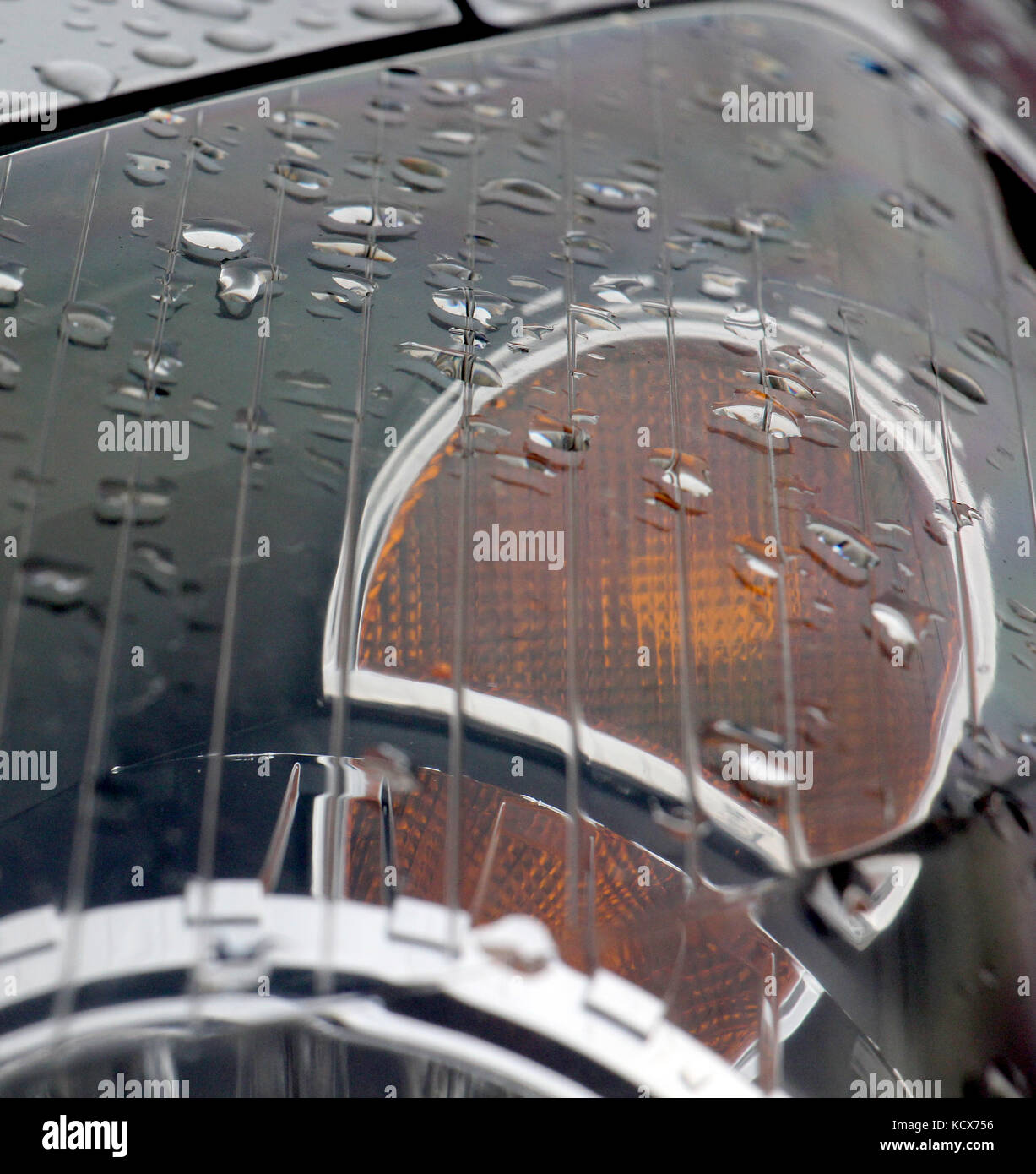 picture of a water or rain drops on a car lights Stock Photo - Alamy