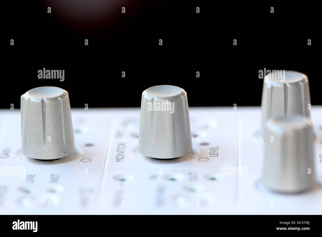 picture of a Close up music amplifier,external sound card Stock Photo ...