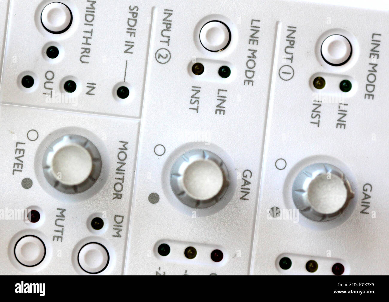picture of a Close up music amplifier,external sound card Stock Photo ...