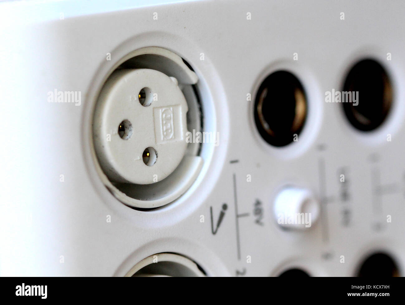picture of a Close up music amplifier,external sound card Stock Photo ...