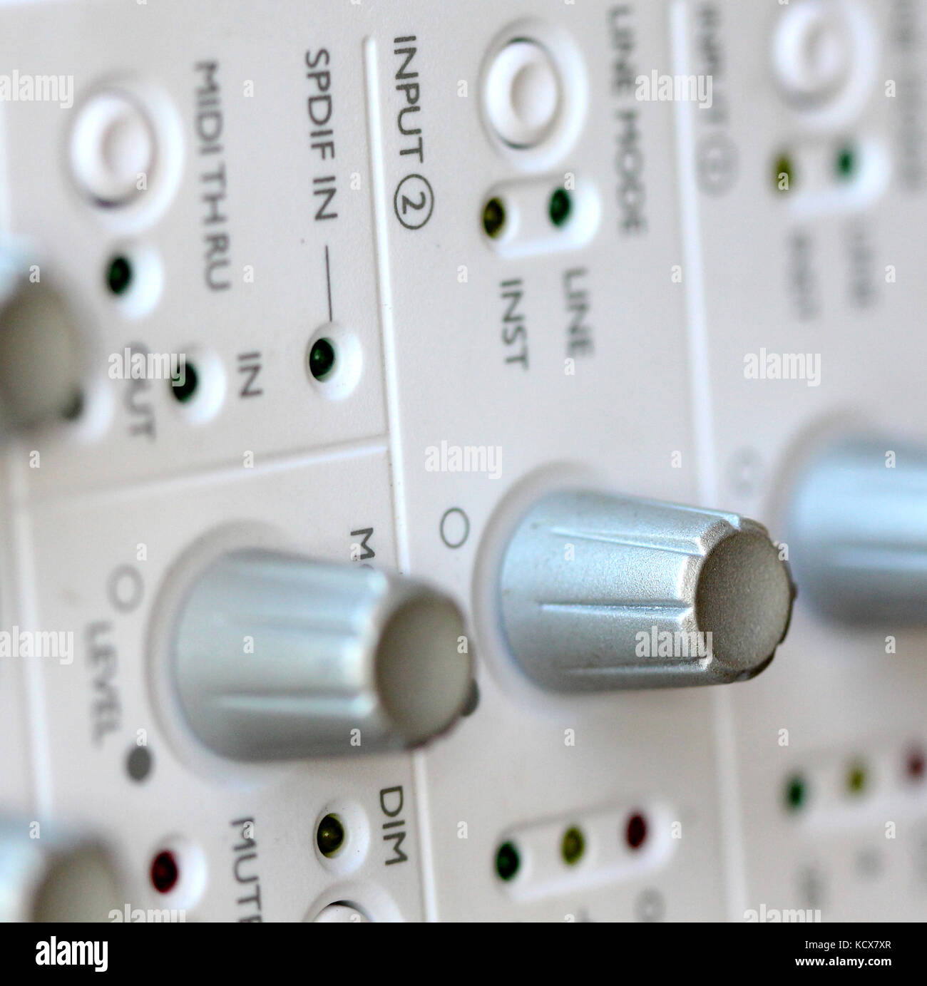 picture of a Close up music amplifier,external sound card Stock Photo ...