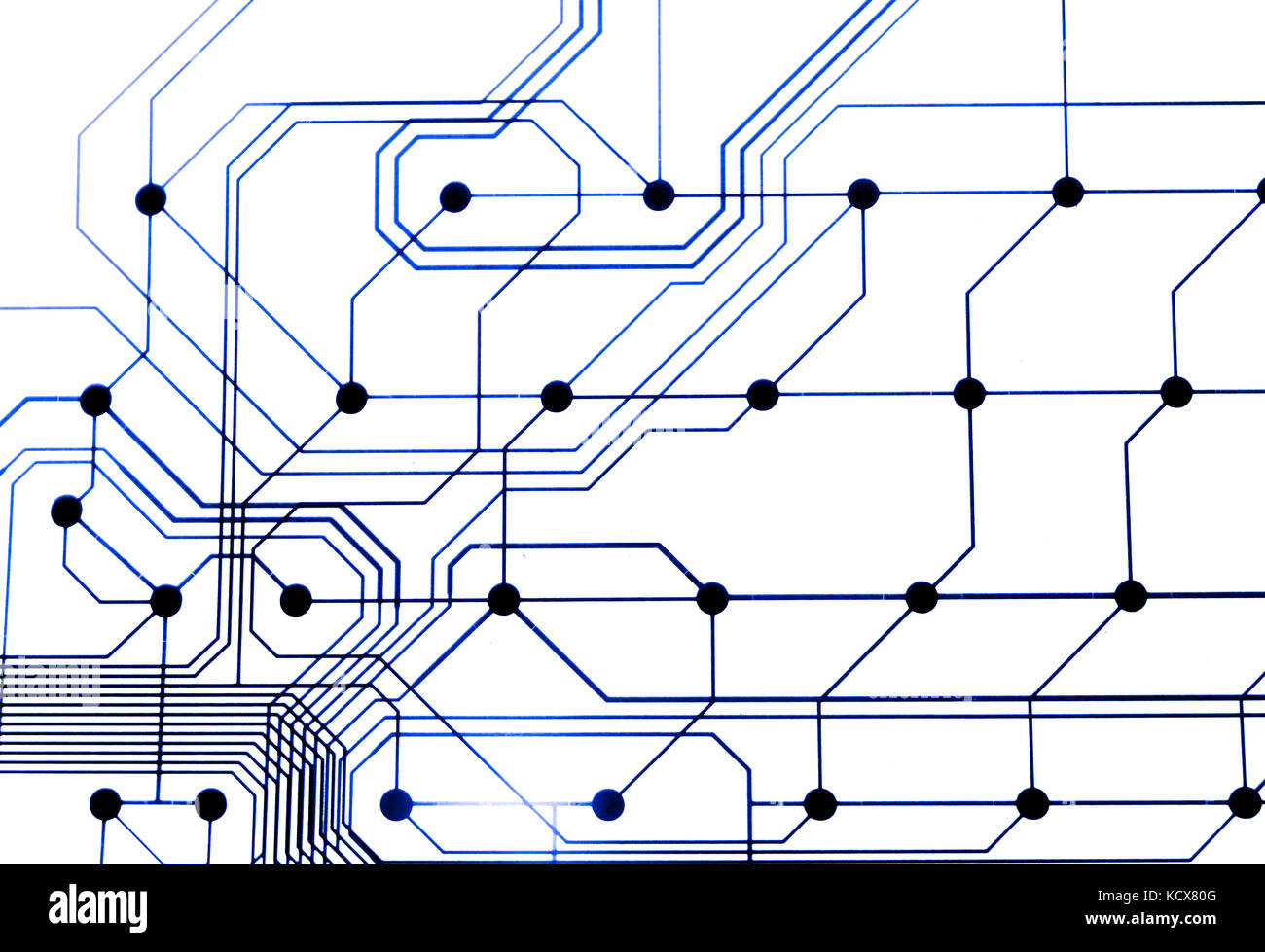 monochrome picture of a transparent circuit board Stock Photo - Alamy
